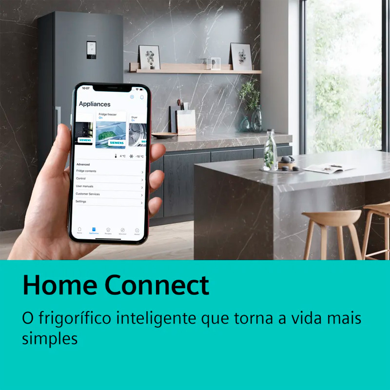 FRIGORIFICO AMERICANO SIEMENS KF96DPPEA NO FROST INOX HOME CONNECT ...